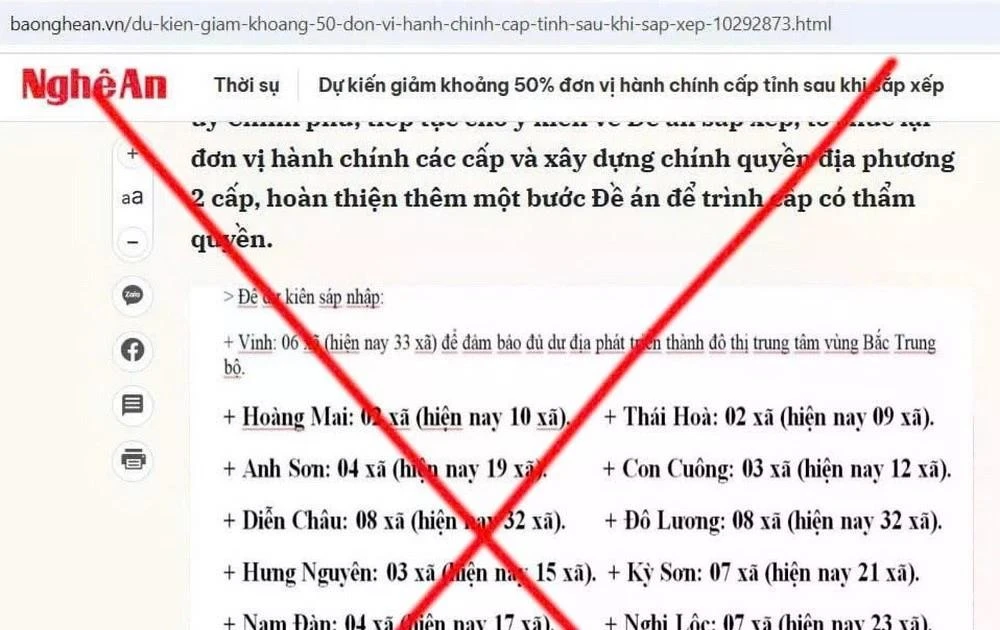 Báo Nghệ An: Giả mạo bài sắp xếp đơn vị hành chính | Báo Gia Lai điện tử