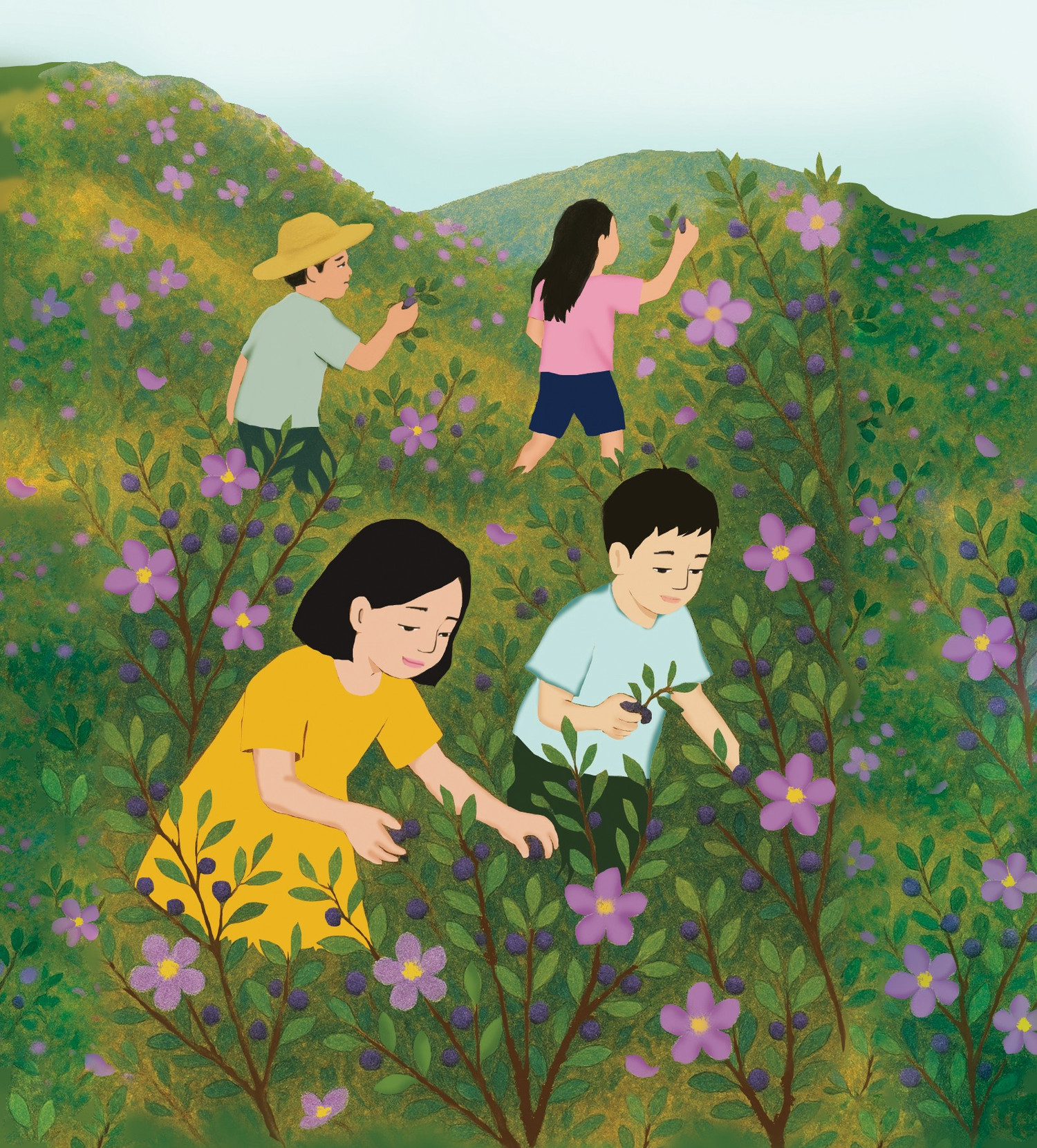 Purple sim flower region