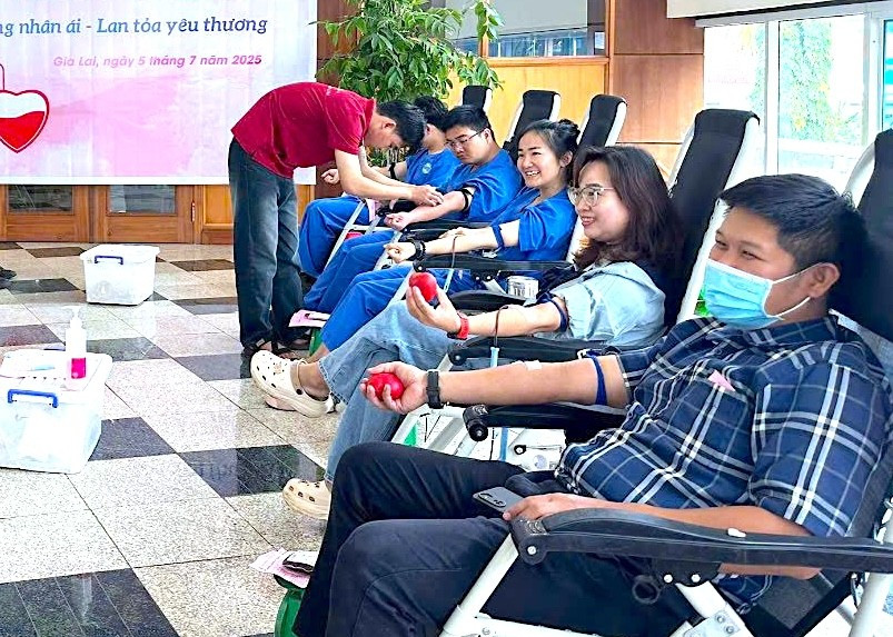Gia Lai: Tiếp nhận trên 100 đơn vị máu tình nguyện